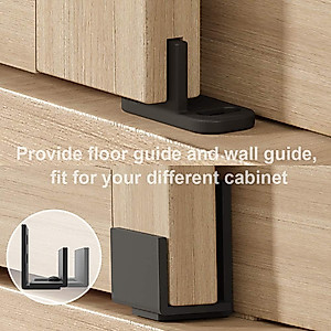 ZEKOO 2.5FT Super Mini Sliding Barn Door Hardware Kit for Single Door Cabinet, Small Barn Door Hardware Track Kit for TV Stand, Cupboards, Storage Cabinets, Wardrobes, J Shape Hanger (No Cabinet)