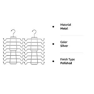 Bra Organizer, 2 Pack Tank Top Hanger for Closet Swivel Hook Foldable Design PODATOL Space Saving Hanger 'Metal Bra Holder Hanging Storage