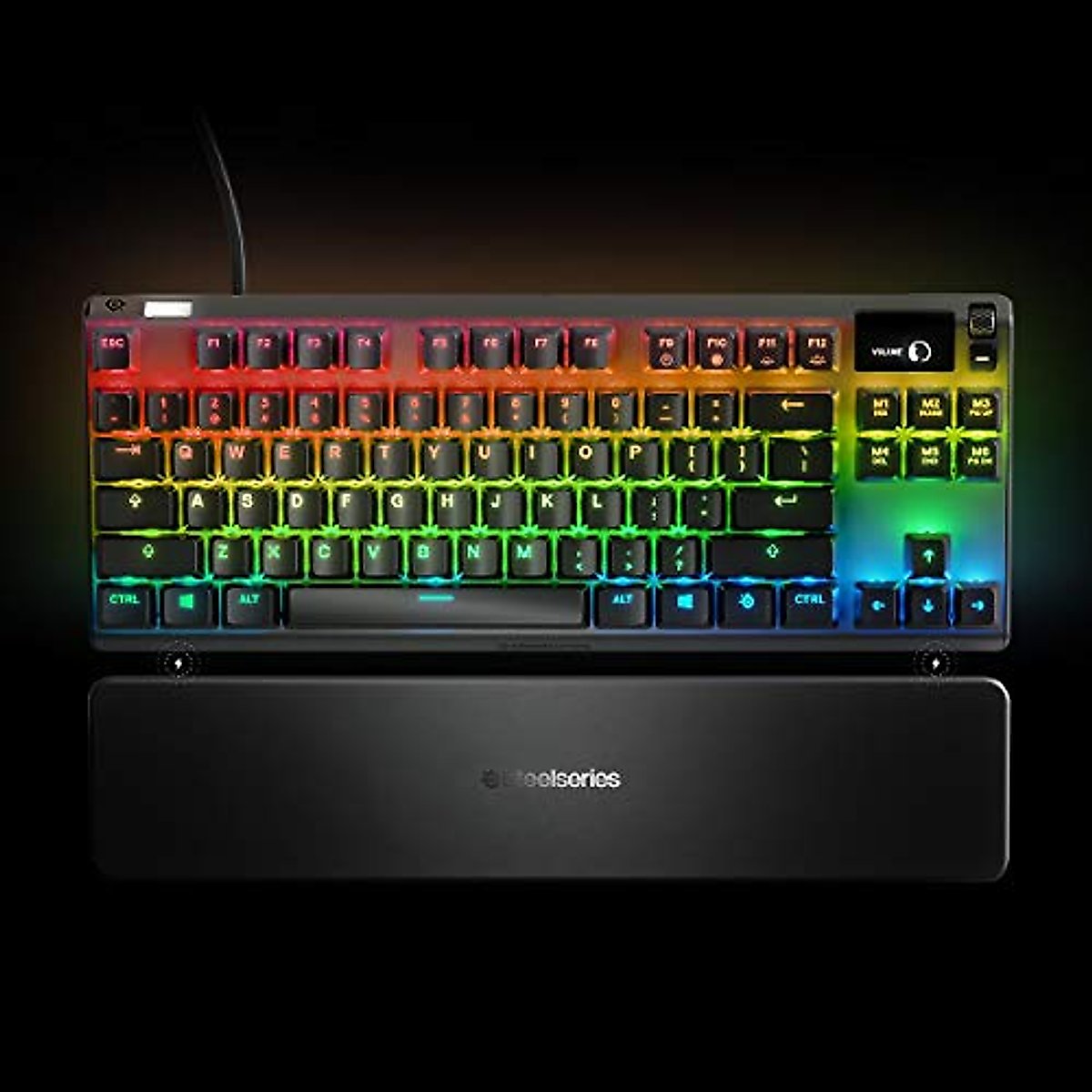 SteelSeries Apex Pro TKL HyperMagnetic Gaming Keyboard - Adjustable Actuation - Esport TKL Format - OLED Display - RGB - PBT Keys - USB-A - Nordic QWERTY