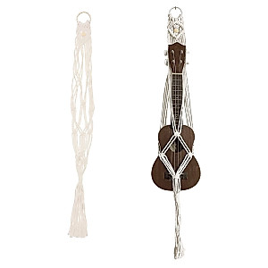 zhuohai White Ukulele Hanger Decor Guitar Wall Hanger, Ukulele Case Alternative Kit (Suitable for 21 Inch)