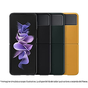 SAMSUNG Galaxy Z Flip3 Leather Cover - Official Case - Mustard
