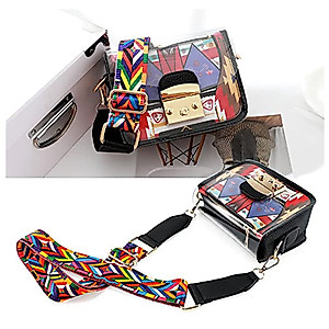 mothgel Women Mini Transparent PVC Plastic Crossbody Summer Durable Shoulder Bag (Black)