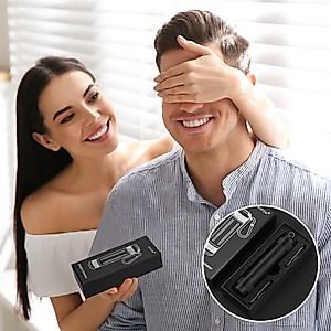 Aufew Airtight Smell Proof Container, Durable Stash Jar with Dual-Opening, Portable Sealed Metal Tube, Keychain Travel Ashtray for Herbs, Spices, Cigarettes - Black