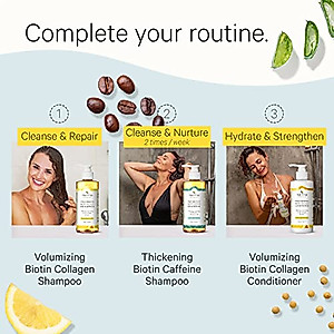 Tree to Tub Biotin Shampoo - Biotin and Collagen Shampoo, Volumizing Hair Thickening Shampoo, Sulfate Free Argan Oil Shampoo for Women & Men w/Wild Soapberries All Natural Sicilian Lemon Tea Tree Oil