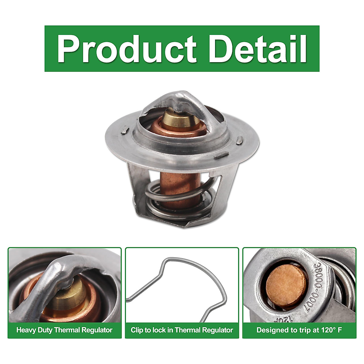 ARU 38000-0007S Thermal Regulator Replacement with Clip Compatible with Sta-Rite Max-E-Therm Pool and Spa Heaters，Aftermarket Part