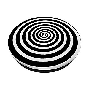 Fun Optical Illusion Circle Swirl Design Black and White PopSockets PopGrip: Swappable Grip for Phones & Tablets