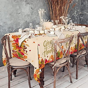 Gatherfun Fall Thanksgiving Party Supplies, Disposable Tablecloth, Plastic Table Cover for Autumn Party Decorations and Thanksgiving Party Decorations, 3 Pack, 54”x108”