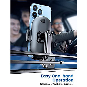 eSamcore Car Vent Phone Mount, Car Phone Holder Mount with Swing Arm Air Vent Clip Car Mount Cell Phone Holder Car for iPhone 12/13 Pro Max & All 4.7" - 6.9" Android Smartphone