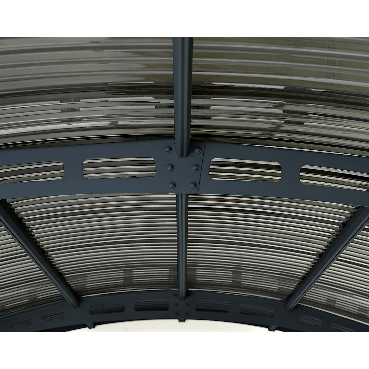 Palram - Canopia Atlas 10 x 16 Metal Carport, Heavy Duty Car Port, Weather-Protected Gray Aluminum Frame, Bronze Polycarbonate RV & Car Storage, UV Protected, DIY Truck Garage Kit, 10-Year Warranty