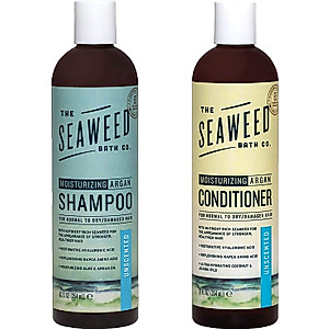 The Seaweed Bath Co. Moisturizing Unscented Argan Shampoo and Conditioner Value Pack