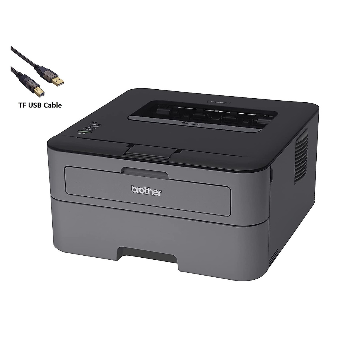 Brother New HL-L2300 Series Monochrome Laser Printer: 2400 x 600 Resolution, Upto 27 ppm Print Speed, Hi-Speed USB 2.0, 250-sheet Capacity, Automatic Duplex Printing, TF USB Cable (HL-2300 Series)