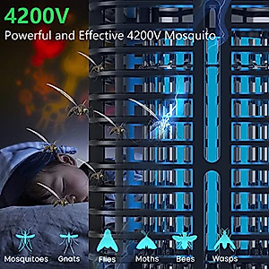 Gardenary Bug Zapper 20W for Outdoor and Indoor, 4200V Electric Mosquito Zapper, Mosquito Killer, Waterproof Fly Zapper Outdoor, Electronic Mosquito Lamp, Fly Insect Trap for Patio Home Backyard