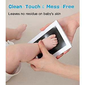 Zemiu Baby Handprint and Footprint XL Size Kit,2 Pcs Baby Handprint Ink Pads with Clean-Touch & 6 Imprint Cards Safe for Baby Keepsake,Pet Paw Print