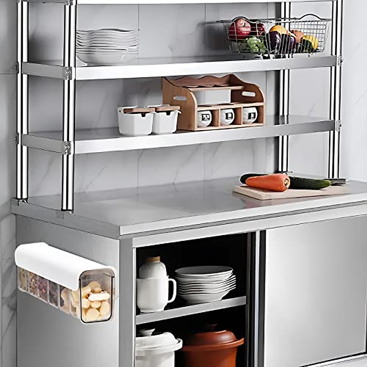 EastVita Wall Mounted Storage Box Punch-Free Multi-Functional Underwear Socks Seasoning Hanging Drawer Organizer with Adjustable Compartments for Closet Kitchen Home Office Green