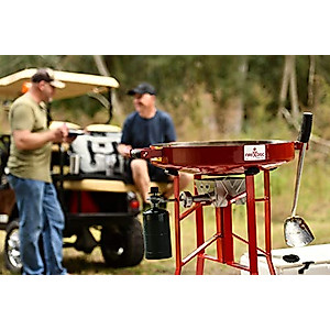 The Original FIREDISC 36” Tall Propane Cooker | Single Burner Propane Stove | Outdoor Burner with Wok | Propane Gas Burner for Outdoor Cooking | Propane Burner for Camping | 41 x 33 x 6 inches | Red