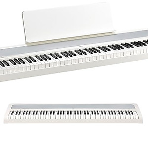 KORG B2 Portable Digital Piano with 88-Key Full Size Weighted Keyboard, Built-in Speakers, Music Stand, Sustain Pedal, and Power Supply (B2WH)