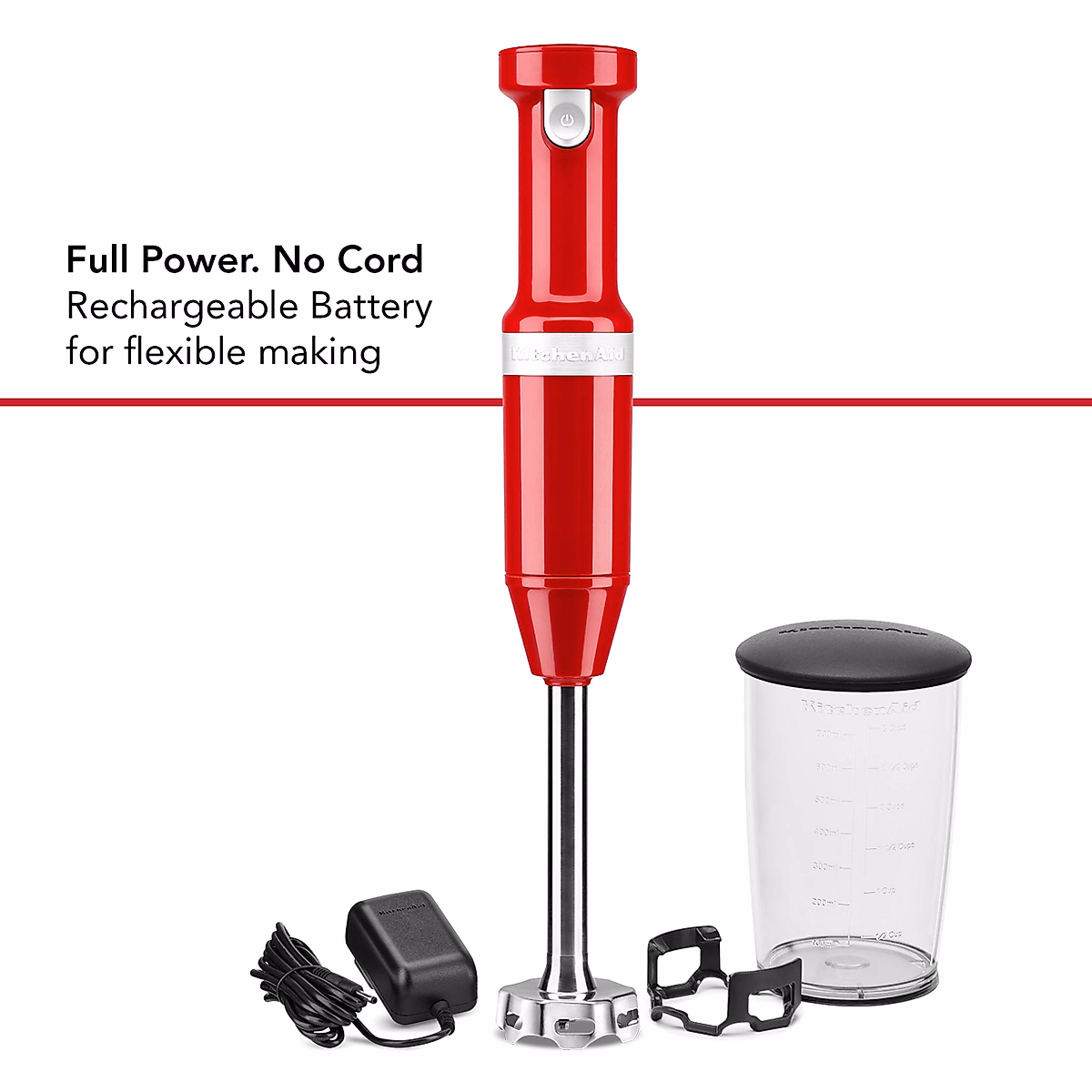 KitchenAid 5 Cup Food Chopper + Cordless Variable Speed Hand Blender Bundle | Empire Red