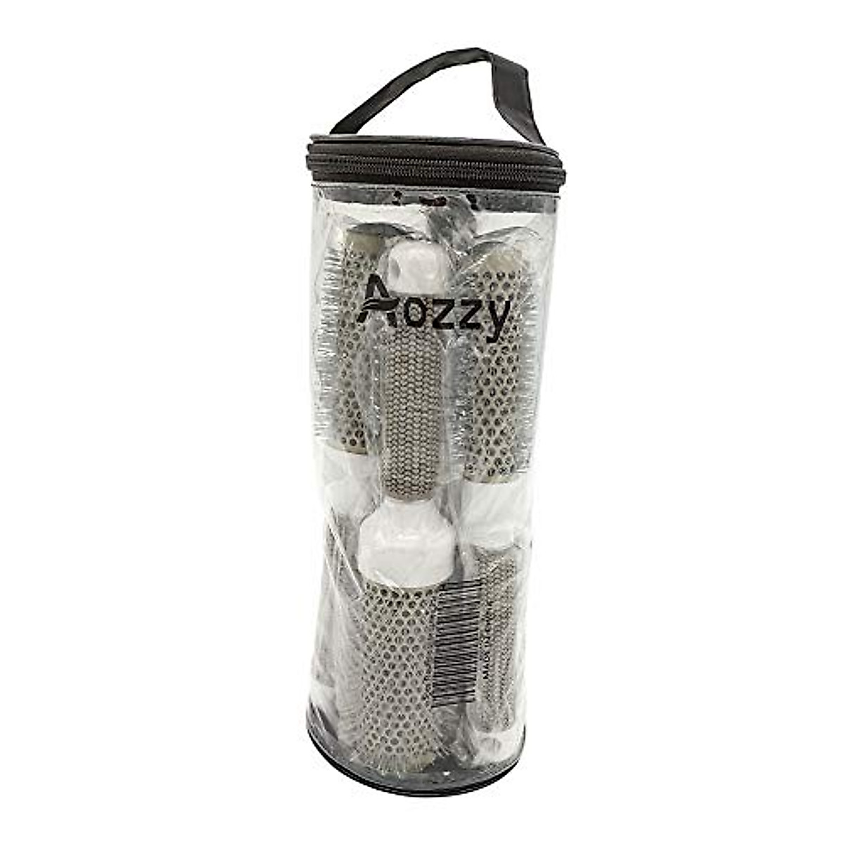 Round Brush Set for Blow Drying Curling, Professional Ceramic Ion Thermal Barrel Brush Leaves Hair Shiny Heat Styling Brush 5 Different Sizes Works Very Well with The Blow Dryer