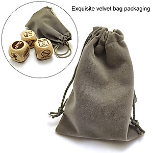 Hometu Party Drinking Dice Game Funny Rolling Decider Bachelorette Game Wooden Dices Set Bar Pub Turnt Drunk Frenzy Adult Favor Game 2PCS(40MM)