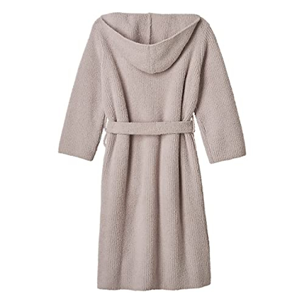 Barefoot Dreams CozyChic Ribbed Hooded Robe, Silver Ice, 2