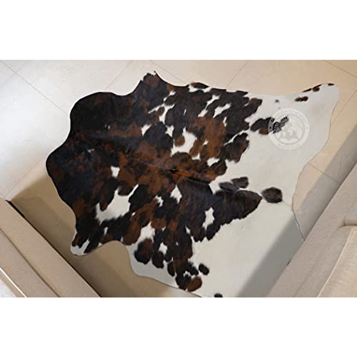 Genuine Tricolor Cowhide Rug XL 6 x 7-8 ft. - 180 x 240cm