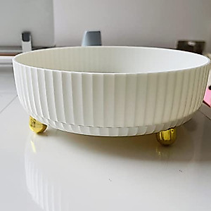 Rotating Spice Organizer Round Serving Tray Holder Kitchen Storage Cosmetic Makeup Organizers Home Decorative Centerpiece for Pantry, Countertop, Fridge, Vanity, Bathroom