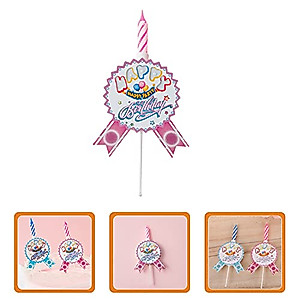 4pcs Candle Birthday Singing Pink LED Insert Decoration Fancy Cuake Gender Music Party Happy Dessert Supplies Powered with Reusable Reveal Cake Shower Unique Baby Picks Food for