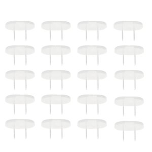 Fielect Outlet Plugs Covers Childproof Outlet Covers Protectors Electric Socket Cover Electrical Protector 2-Hole White 20Pcs