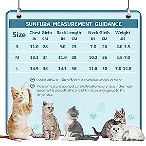 SUNFURA Cat Recovery Suit for Abdominal Wounds Spay After Surgery, Professional Breathable Surgical Body Suit for Cats Dogs Neuter, E-Collar Alternative Pet Anxiety Vest Shirt Anti Licking (M, Pink)