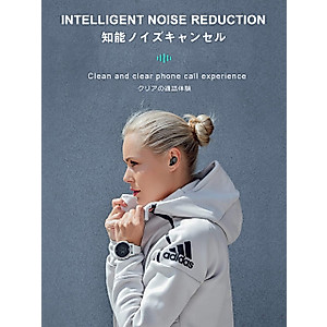 MEES Black True Wireless Earbuds Sports, Bluetooth 5.0 Headphones Waterproof IPX4, Richer Bass HiFi 3D Stereo in-Ear Earphones w/Mic, 3-4 Hours Playback Time, Noise Cancelling Headsets (Auto-Pairing)