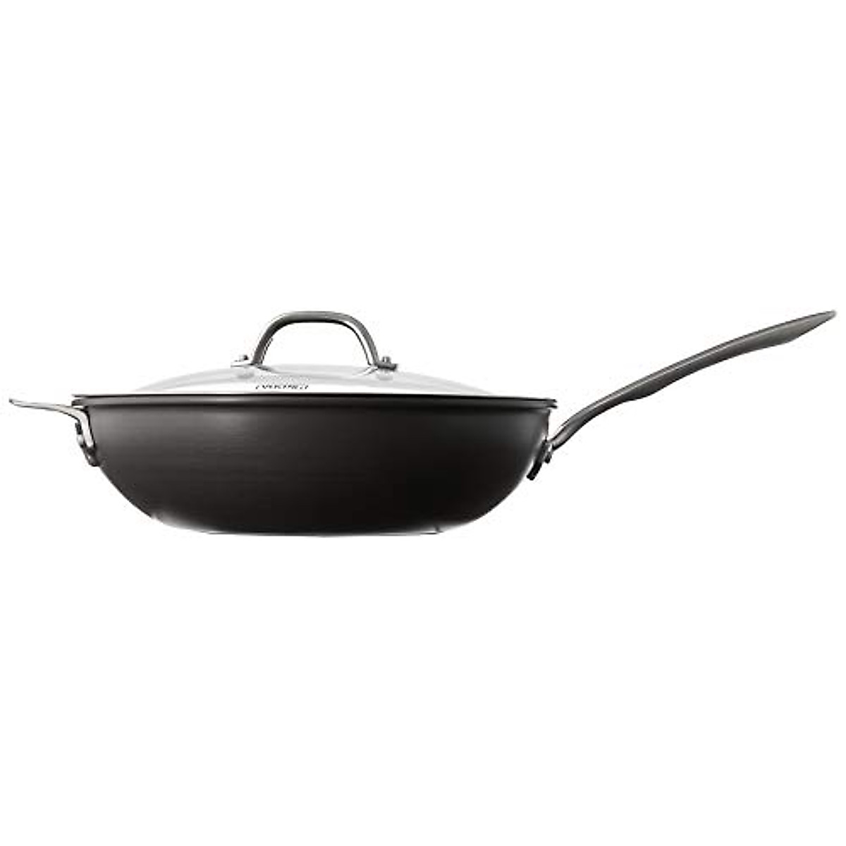 VIKING Culinary Hard Anodized Nonstick Chef Pan, 12 Inch, Includes Glass Lid & Ergonomic Stay-Cool Handle, Dishwasher, Oven Safe, Works on All Cooktops including Induction