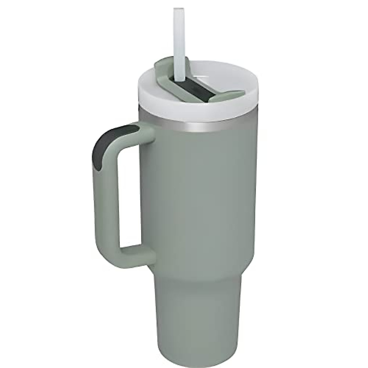 40oz Quencher Adventure modern tumbler, Stainless Steel Vacuum Insulated Tumbler, Travel Tumbler With Lid and Straw comes with silicone bumper free (bay leaf)