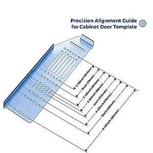 Kitchen Cabinet Pulls Installation Jig Drill Mounting Template for Cabinet Knobs, Handles Drill Template Guide for Drawer Pulls, Hardware Installation Template Kit Include Drill Bit