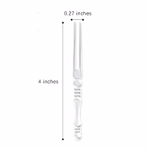 Ouliget Disposable Clear Plastic Fruit Forks,Mini Cake Forks,Tasting Appetizer Forks, Dessert Forks Party Supplies,4 Inches,80 Pieces.