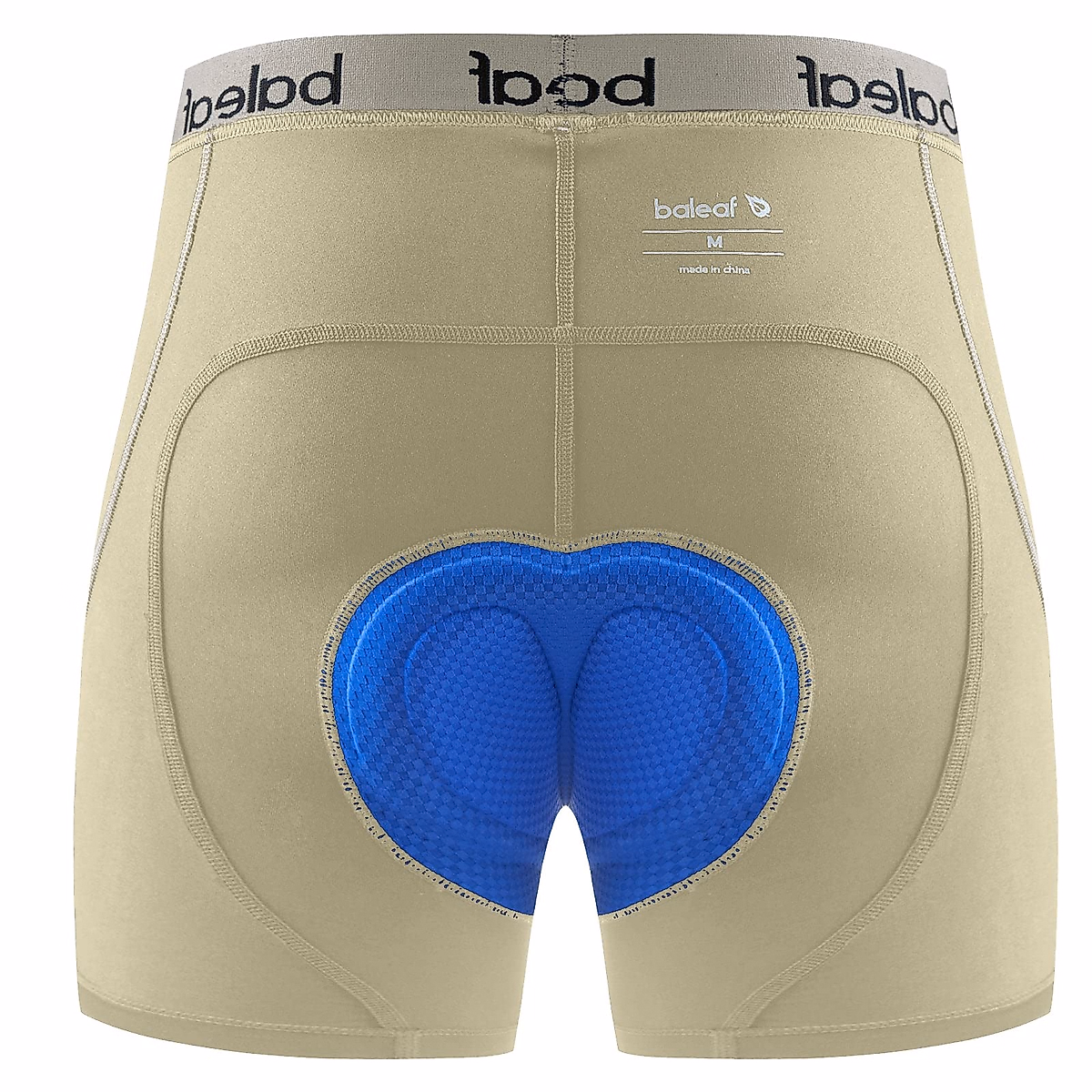 BALEAF Men's 4D Padded Bike Shorts Cycling Underwear with Padding Road Biking MTB Liner Shorts Bicycle Gear Grayish Green 3XL