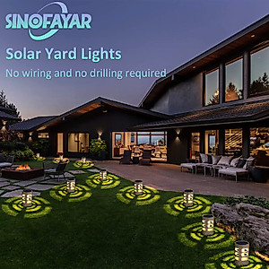 Solar Lights Outdoor Decorative (4pack), Auto-Work Stone Solar Garden Lights, Solar Yard Lights, Solar Pathway Lights, Outdoor Solar Rock Lights Waterproof for Garden Yard Decor Walkway Sidewalk