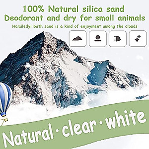 Hamiledyi Hamster Sand Bath Small Animals Sand Clean The Dust Gerbils Bathing Sand for Dwarf Syrian Hamsters Chinchilla Guinea Pigs Rats Lemming Mice Degus or Other Small Pets 2.2lb Fine Sand