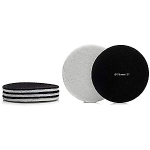 Glass Polish 11007 GP-PRO Felt Polishing Pads for Polishing Glass, Plastic, Metal, Marble - Ø 3 inch - Pack of 5 Pads