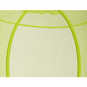 Sutinban 2 Pcs Hanging Mesh Storage Basket for Kids Room, Bathroom and Balcony, Foldable Corner Space Saver Organizer 3 Tier, for Organizing Plush Toys, Gloves, Hats, Socks Storage(Green)