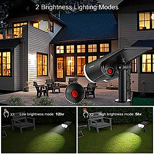 Linkind StarRay Solar Spot Lights Outdoor, 16 LEDs IP67 Waterproof Dusk-to-Dawn Solar Landscape Spotlights, 6500K Daylight Wall Lights, Solar Outdoor Lights for Garden Yard Driveway Walkway, 6 Pack