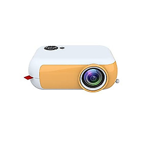 Portable Mini Video Projector, 1800 Lumens A10 Pro Home Theater Phone Mirroring Projectors, Portable Movie Display Projector with Built-in Speaker Mobile Phone Projector (Yello)