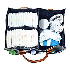 Diaper Caddy Organizer | Portable Nursery Organizer for Diapers and Swaddles | Changing Table Organizer | Car Organizer by Lil' Bub Co.