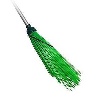 JaniLink Elastik Power Green Broom 55" - Heavy Duty All Purpose Broom