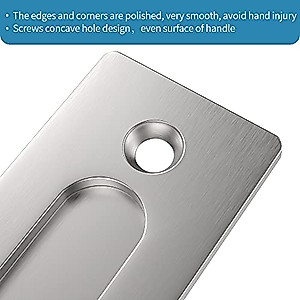 ZEKOO 12'' Sliding Barn Door Handle Hardware Two-Side Design Brushed Finish Stainless Steel Garden Gate Shed Pull Handle