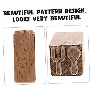 8 Pcs Seal Cookie Mold Cookie Decorating Tools Moon Cakes Chinese Cookie Decorating Stamp Dessert Making molds Christmas Wooden Rubber Stamp Durable Wooden stampers Cake Stamper TEHAUX