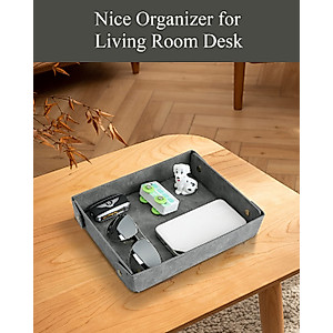 CASIRENA Faux Leather Valet Tray Organizer for Men - Catch-All Tray for Entryway Table Key, Wallet, Watch, Coin Change, Phone, Dresser EDC Dump Jewelry, Bedside Nightstand Desk-top Catchall Tray