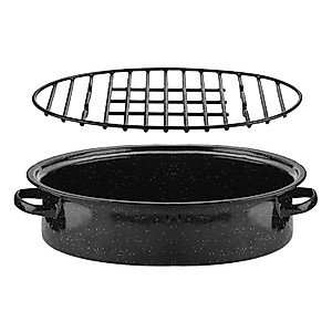 Roasting Rack with Integrated Feet, Cooling Drying Rack Kitchen Rack With Enameled Coating, PTFE Free, Great for Cooking, Roasting, Drying, Grilling, 12inch*8.5inch by KENDANE