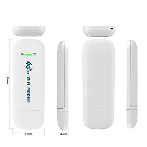 VSVABEFV Portable Sim Hotspot 150Mbps 4G WiFi Dongle Unlocked Mobile Wifi Hotspot Wireless Network Hotspot Device LTE Modem Router Pocket Portable Wifi Hotspot for Travel Long Distance