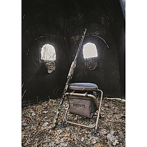 Guide Gear Super Magnum Pop-Up Hunting Ground Blind, 2-4 Person Tent, Hunting Gear, Equipment, and Accessories, 6-Panel Spring Steel