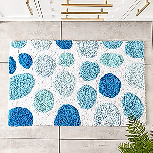 Saffron Fabs SFBR1374S Rug for Bathroom, 34" X 21", Blue